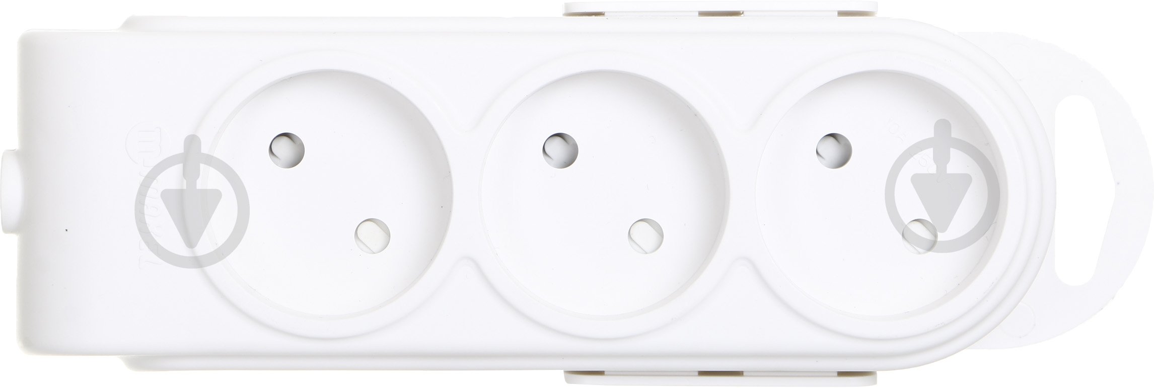 ᐉ Колодка Makel без заземлення 3 гн. без вимикача білий N3010000 • Краща ціна в Києві, Україні ...