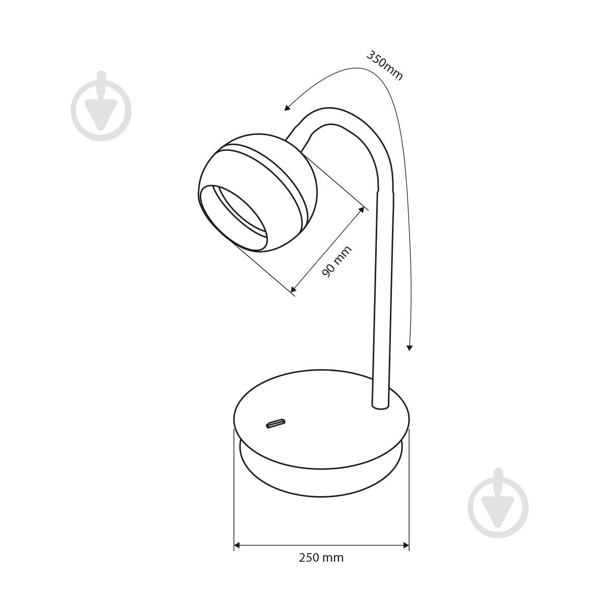 ᐉ Настільна лампа LIGHT SET JASEN LS-TB 7590 1xGX53 чорний • Краща ціна ...