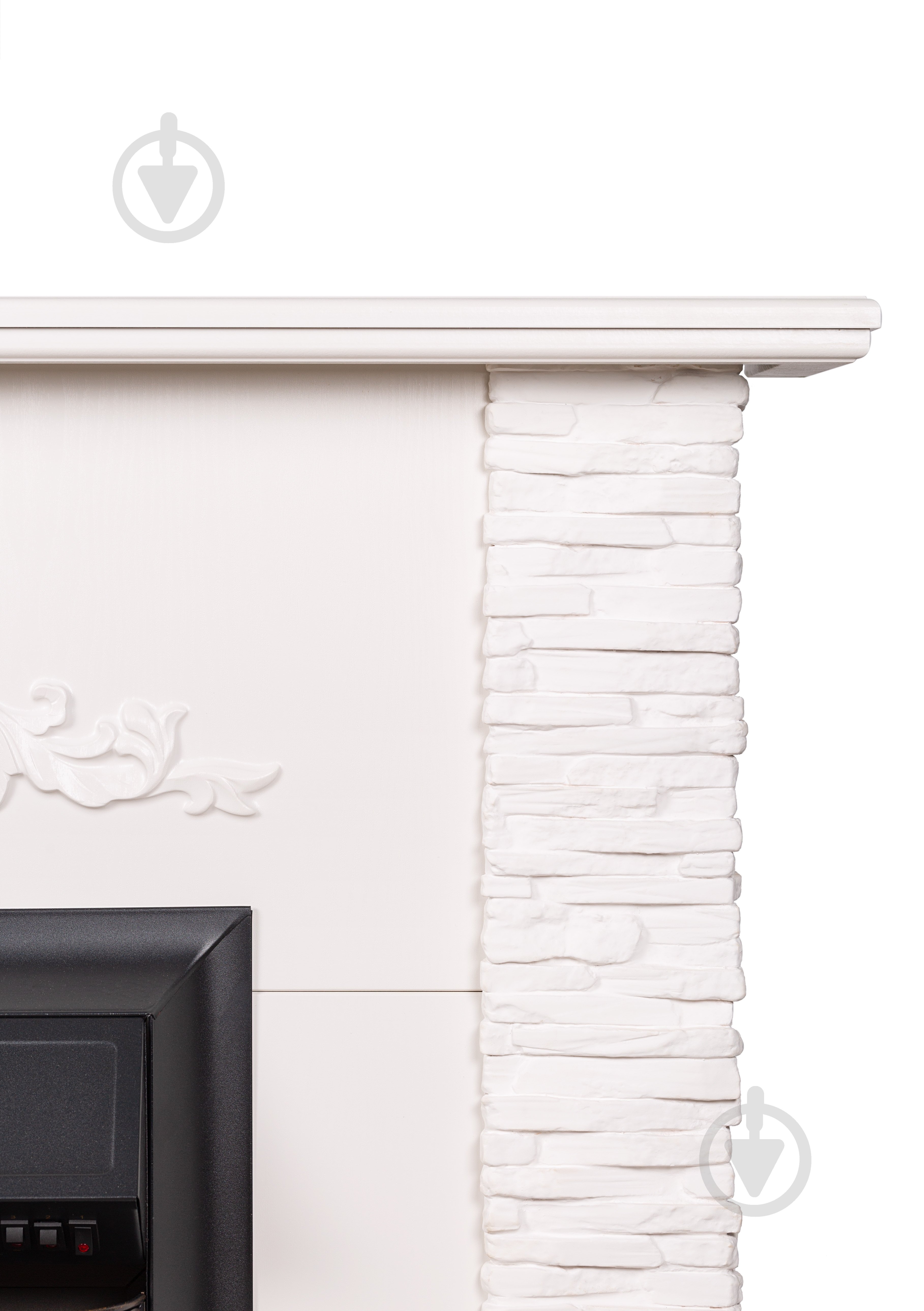 ᐉ Камінокомплект ASTRA FLAME Ларнака white + HORTON BLACK • Краща ціна в Києві, Україні • Купити ...