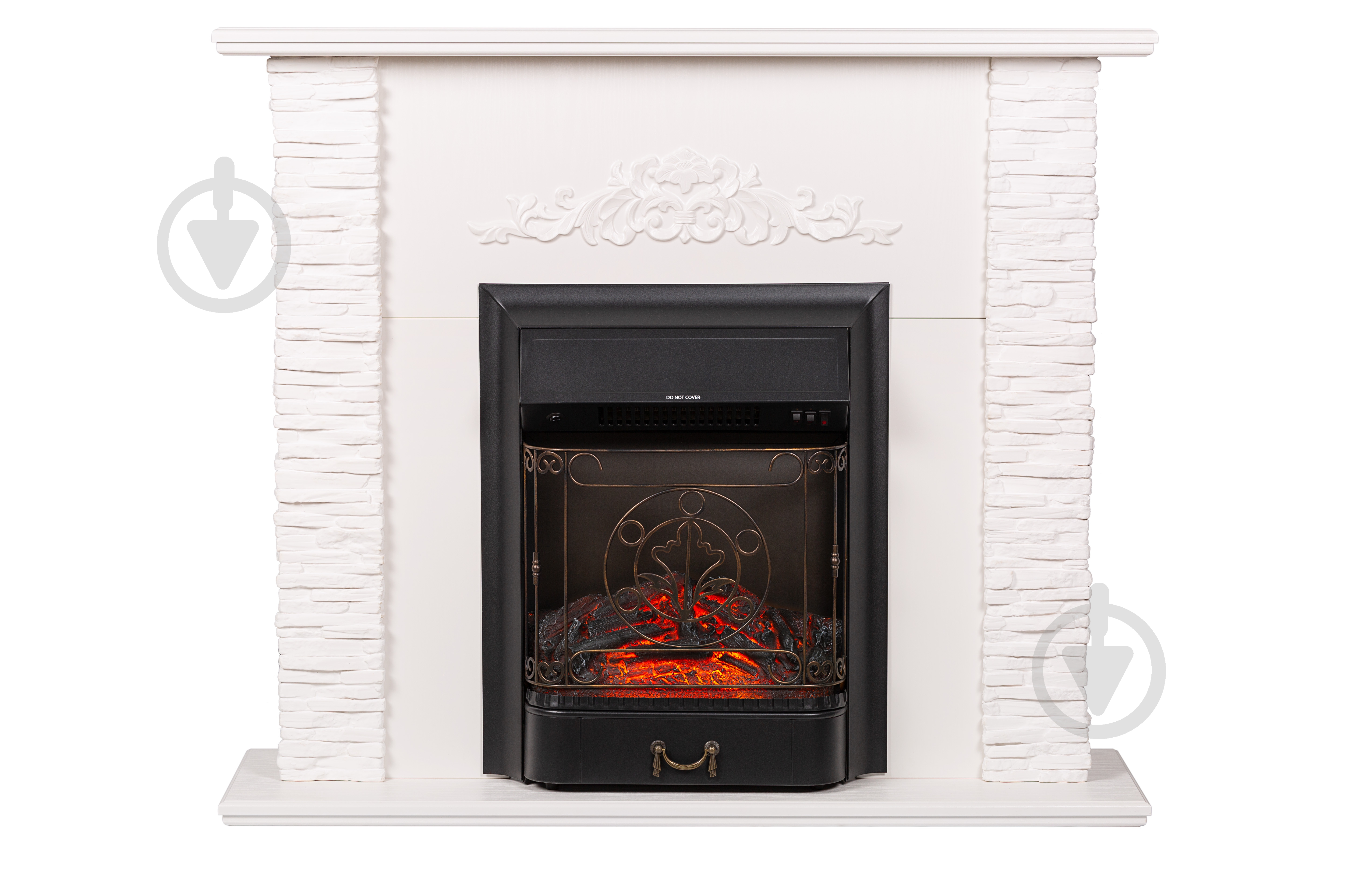 ᐉ Камінокомплект ASTRA FLAME Ларнака white + INVER BLACK • Краща ціна в Києві, Україні • Купити ...