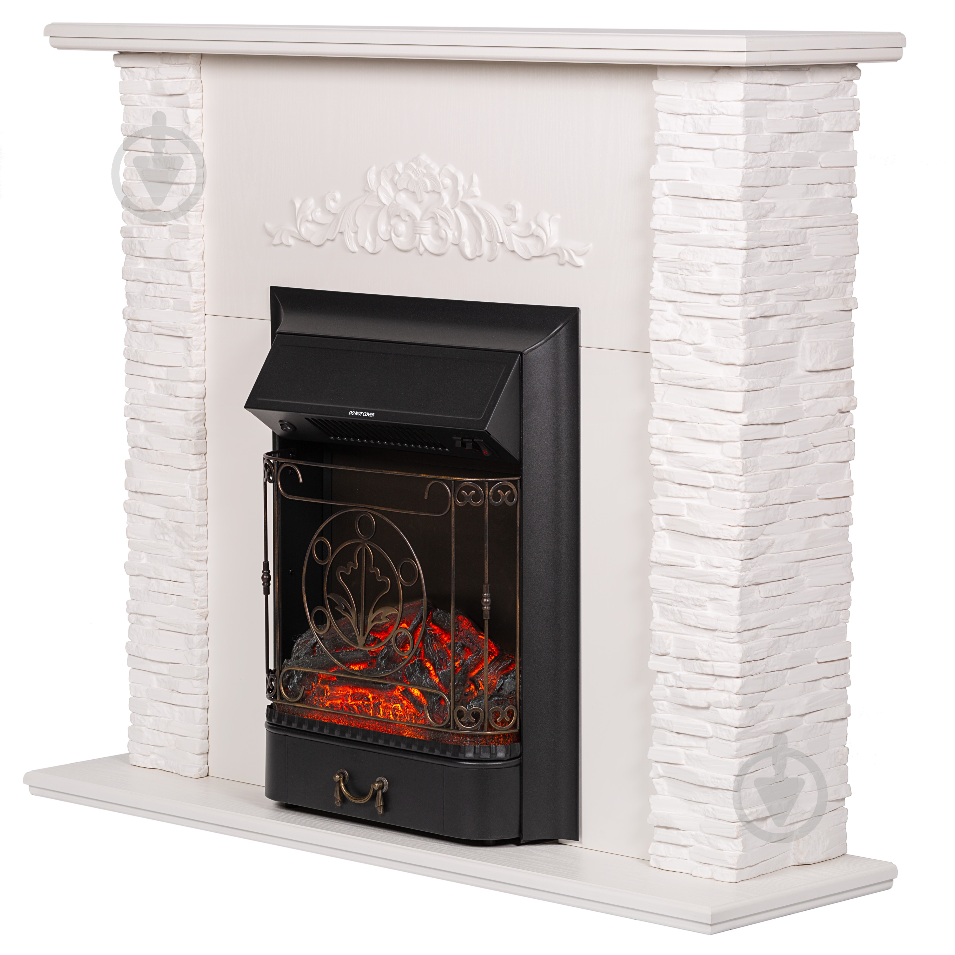 ᐉ Камінокомплект ASTRA FLAME Ларнака white + INVER BLACK • Краща ціна в Києві, Україні • Купити ...