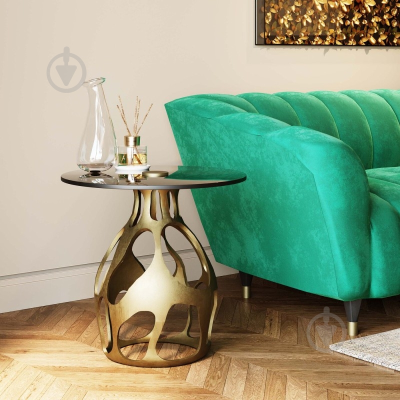 ᐉ Стіл декоративний KARE Design Volcano (86384) 600x600x600 мм золото ...