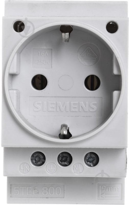 ᐉ Розетка на DIN-рейку із заземленням без шторок білий 5TE6800 • Краща ...