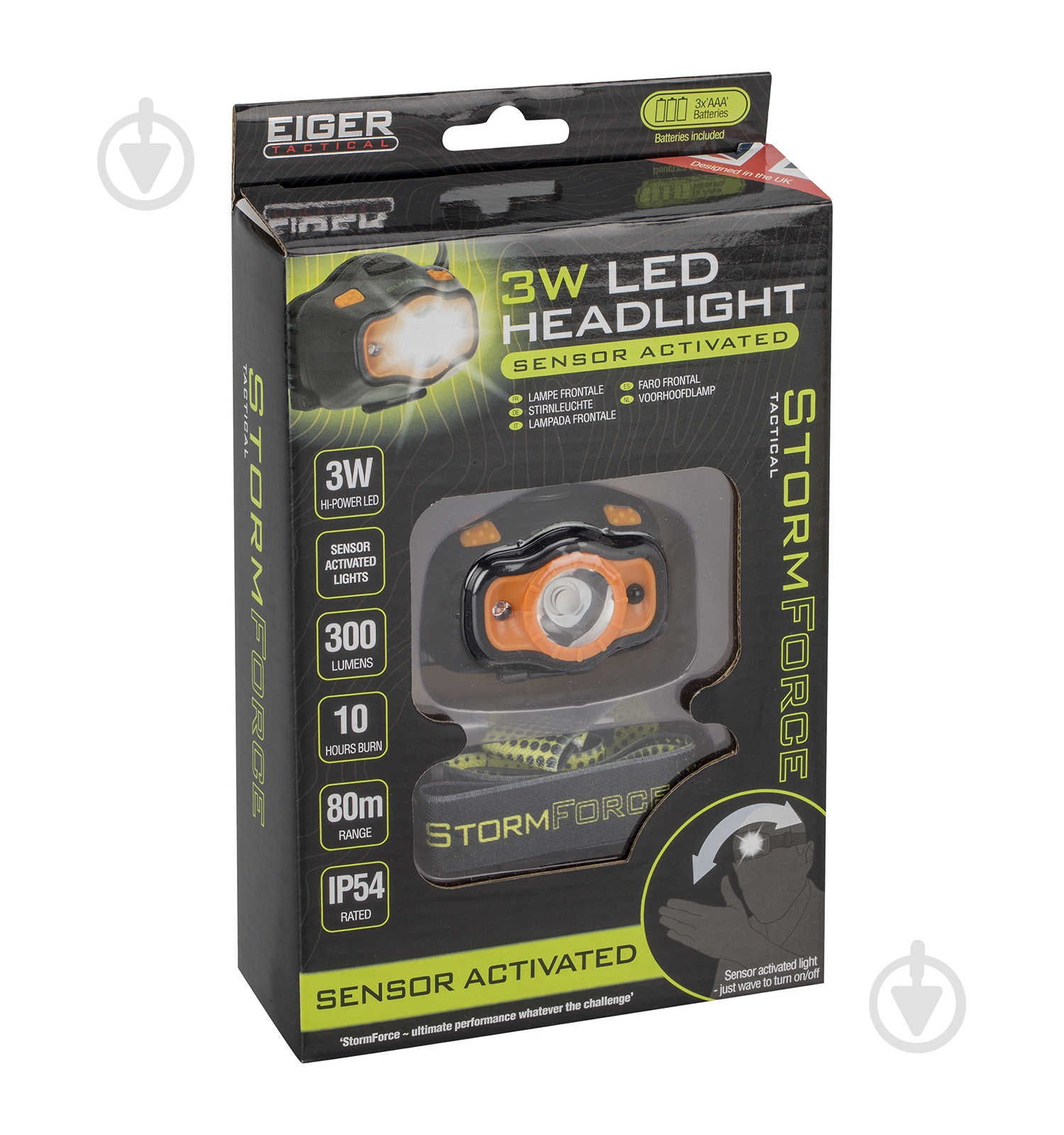 ᐉ Ліхтарик на голову Summit StormForce Eiger Sensor 3W чорно-зелений • Краща ціна в Києві ...