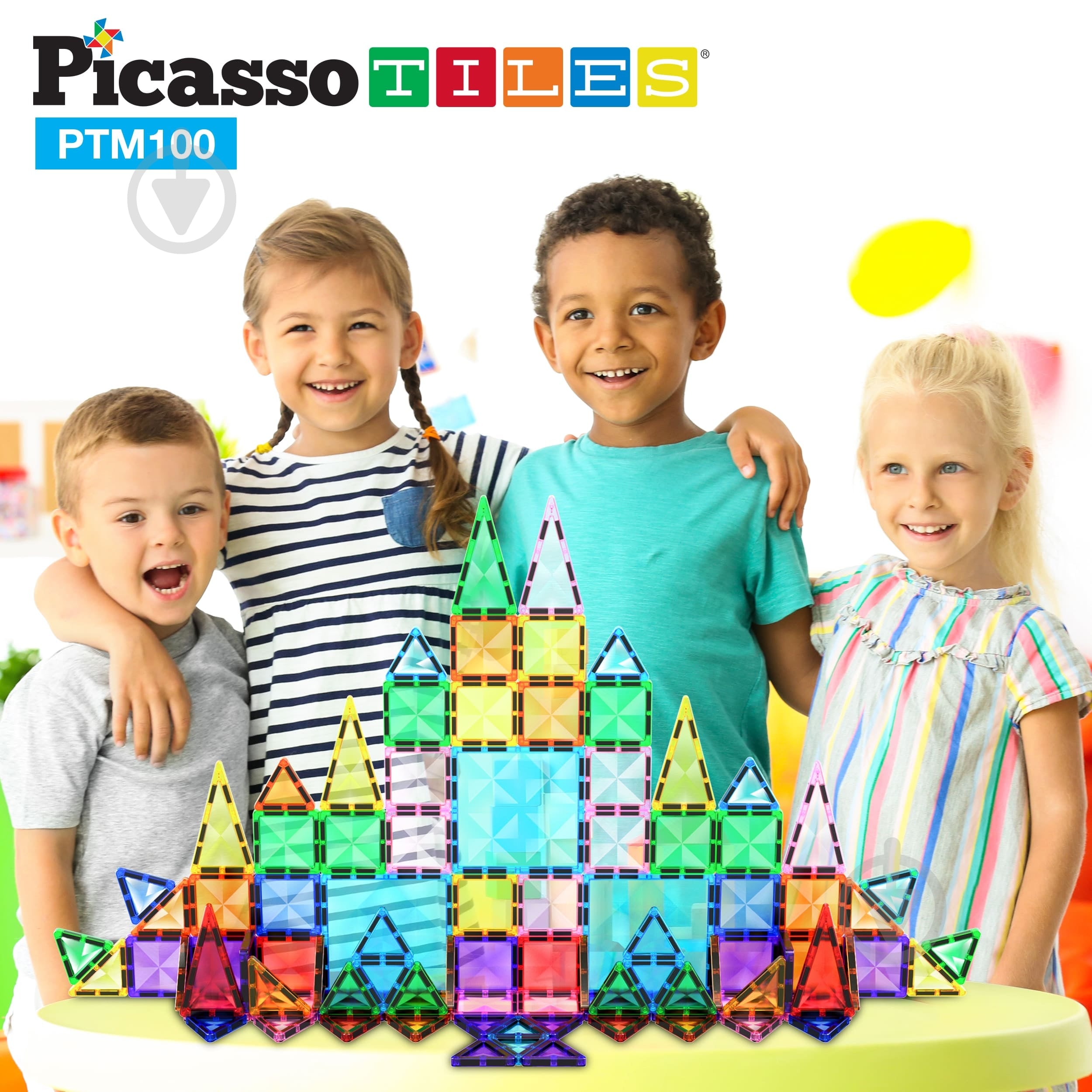 ᐉ Конструктор магнітний PICASSO TILES 100 деталей PTM100 • Краща ціна в ...