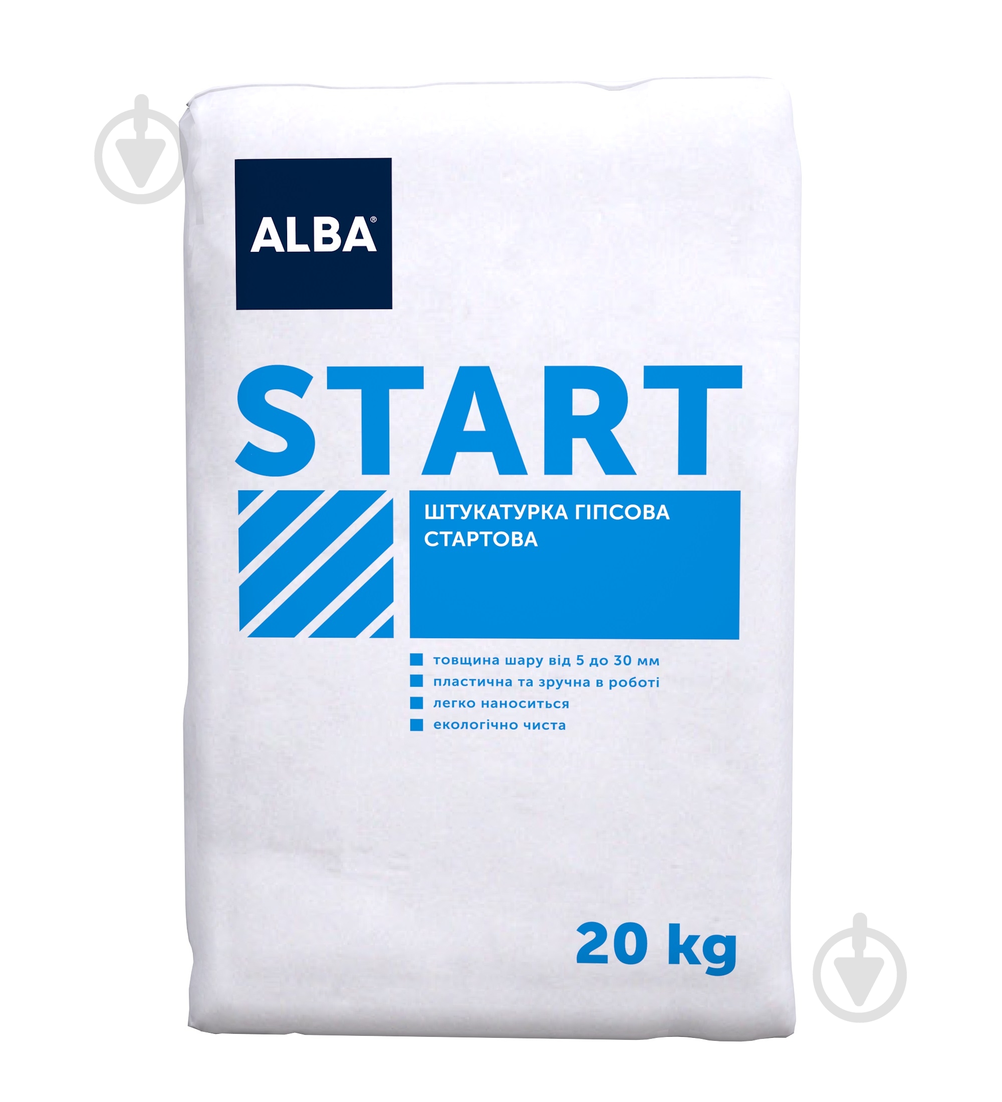 ᐉ Штукатурка ALBA гипсовая стартовая "START" 20 кг • Купить в Киеве ...