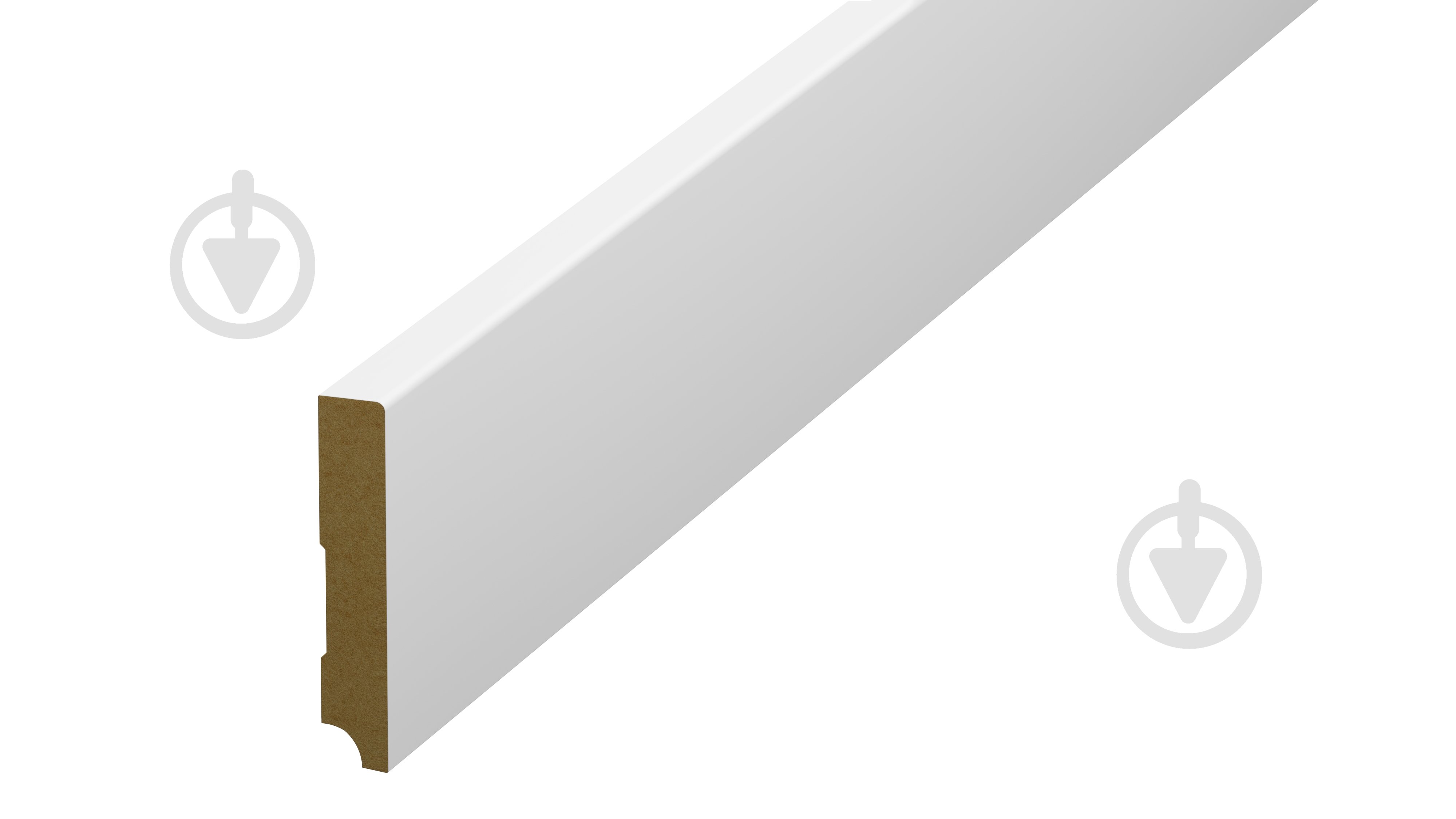 ᐉ Плинтус МДФ Classen Basic PURE+ 719 белый 78x14x2400 мм • Купить в ...