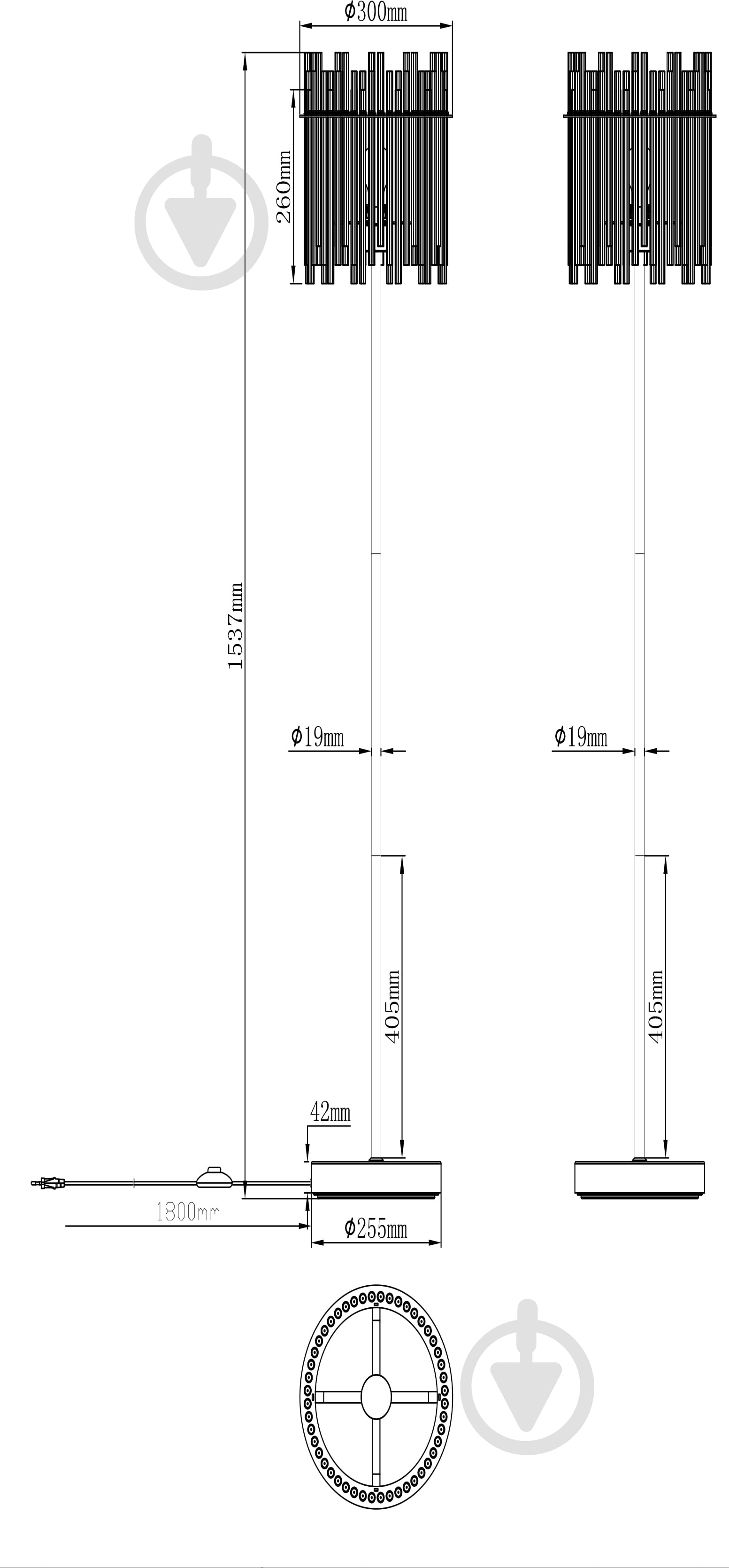 ᐉ Торшер Sensio Broadway 40 Вт E27 чорний ALB-F00903-E • Краща ціна в ...
