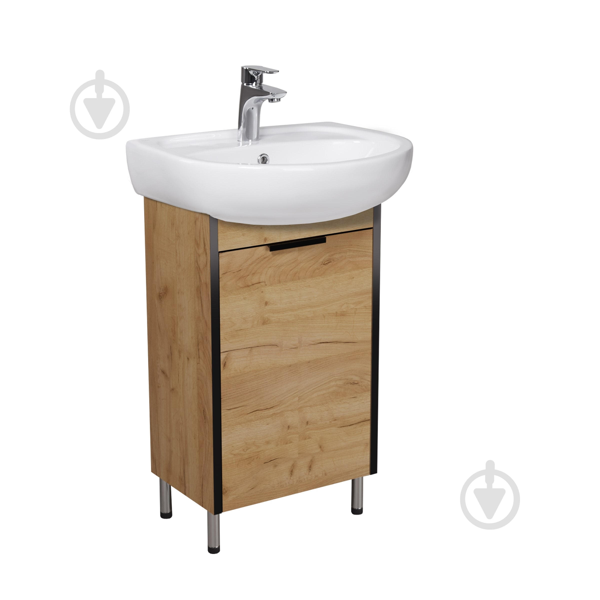 ᐉ Тумба на ніжках Мойдодир Dakota Craft 50 з умивальником Solo 50 крафт ...