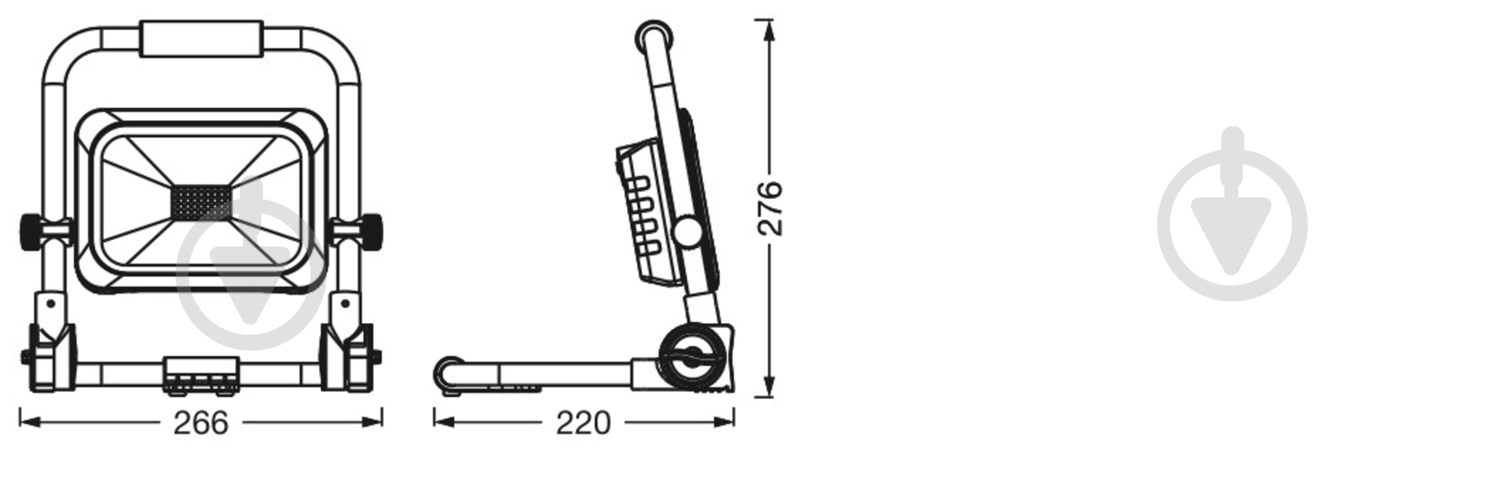 ᐉ Ліхтар прожекторний Ledvance WORKLIGHT 20W 6500K Dim Power Bank ...