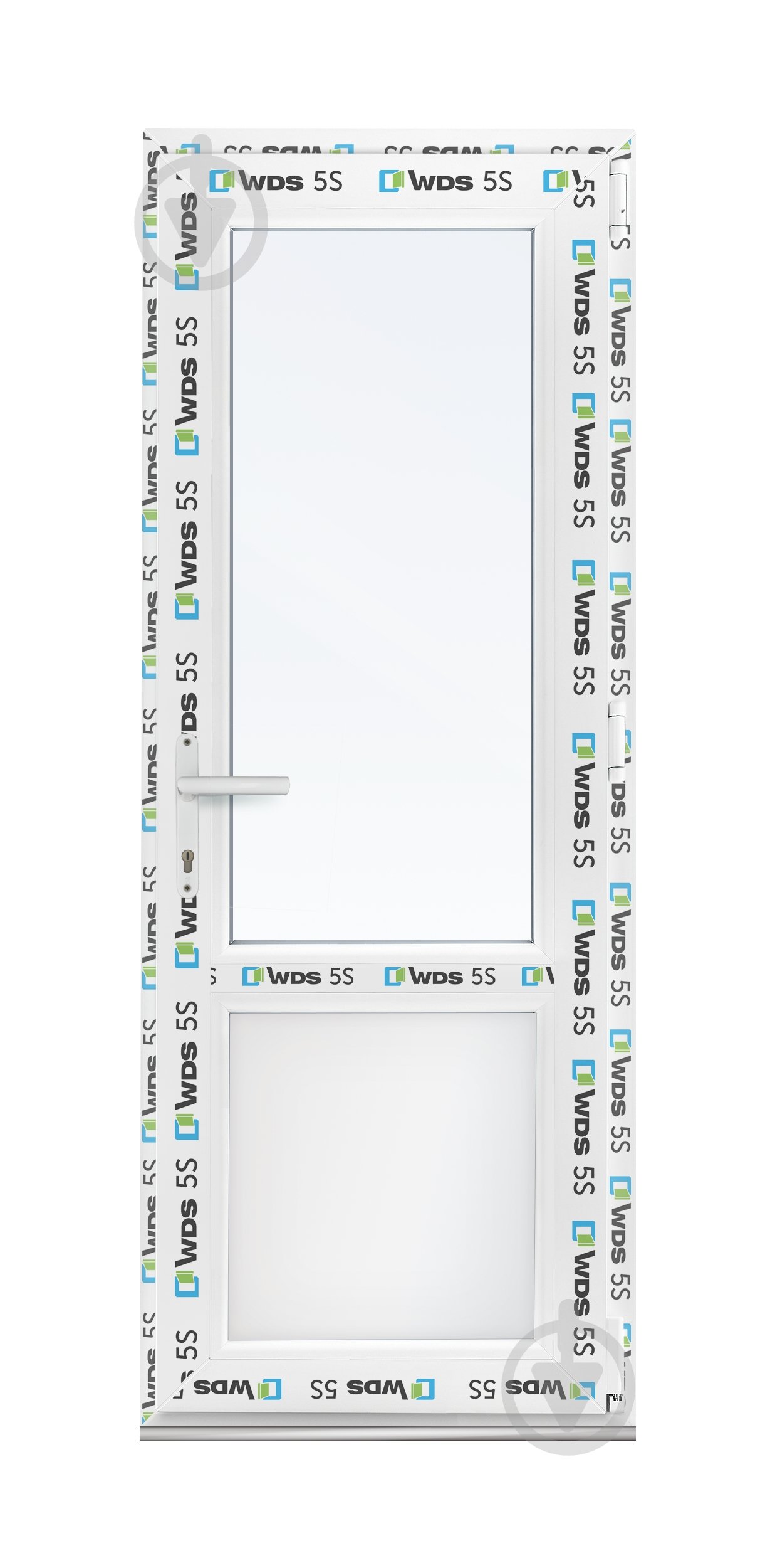 ᐉ Двері металопластикові WDS 850x2150 мм праві з алюмінієвим порогом ...