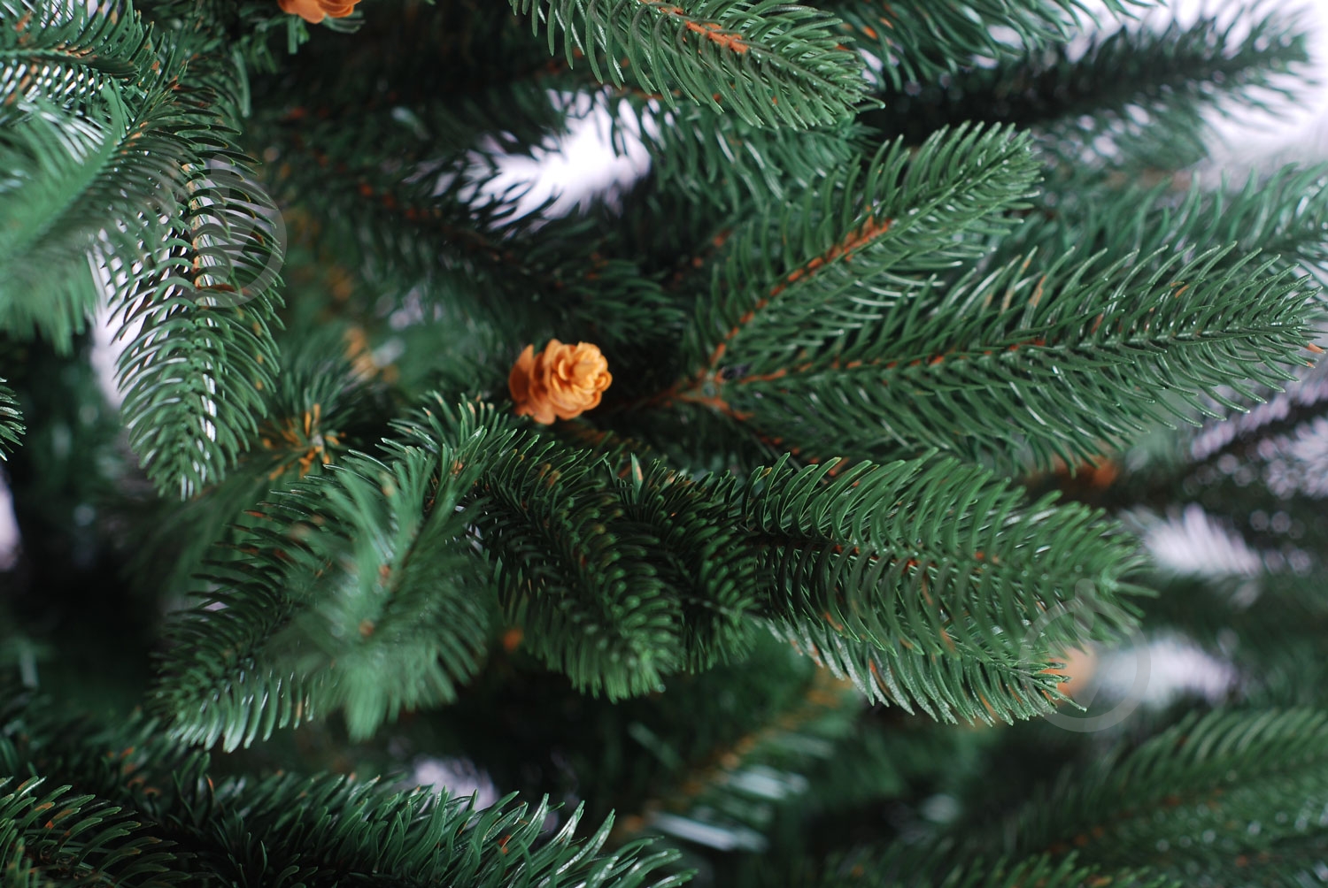 ᐉ Штучна ялинка Різдвяна з шишками 1,8 м, лита 65%PE - 35% ПВХ зелений ...