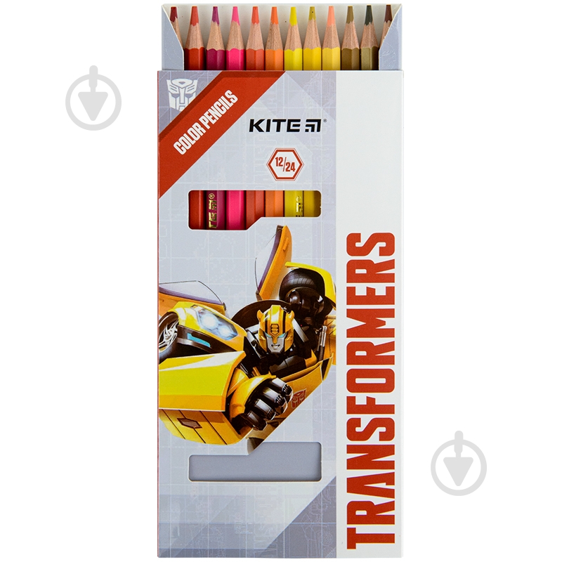 ᐉ Олівці кольорові двосторонні Transformers 12 шт. KITE • Краща ціна в ...