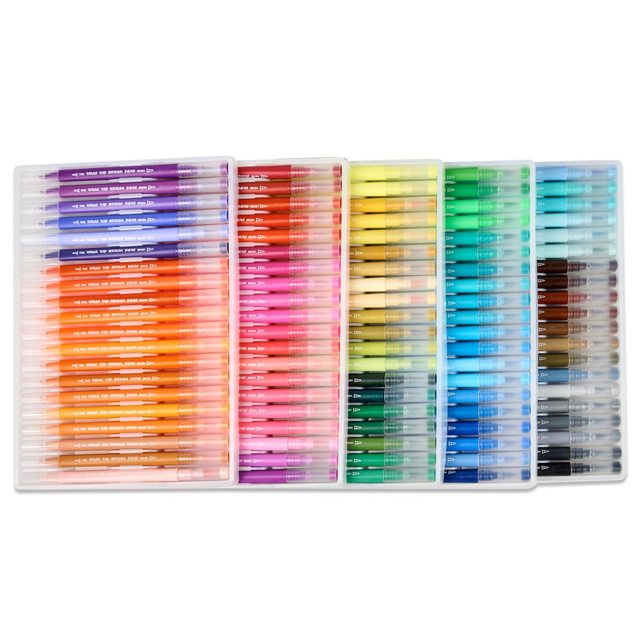 ᐉ Маркеры для рисования и скетчинга Brush Markers Pens 48 шт. на водной ...