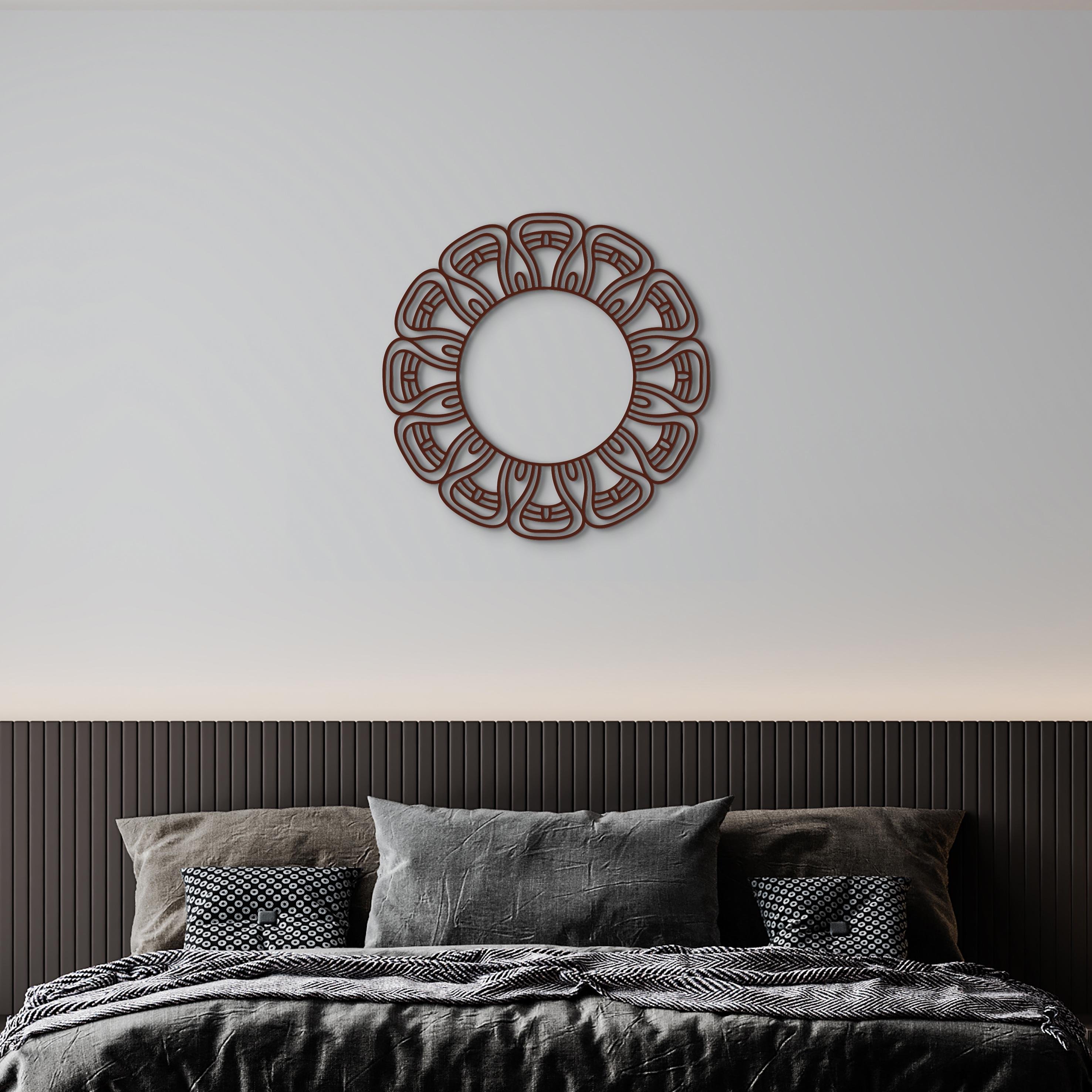 ᐉ Декоративне панно з дерева Woodyard Стильна Мандала 20x20 см Шоколадний 0319schoco8 • Краща