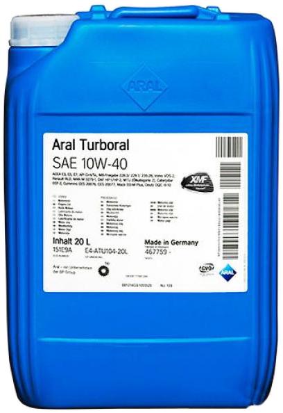 ᐉ Масло моторное Aral Turboral SAE 10W-40 20 л (372)
