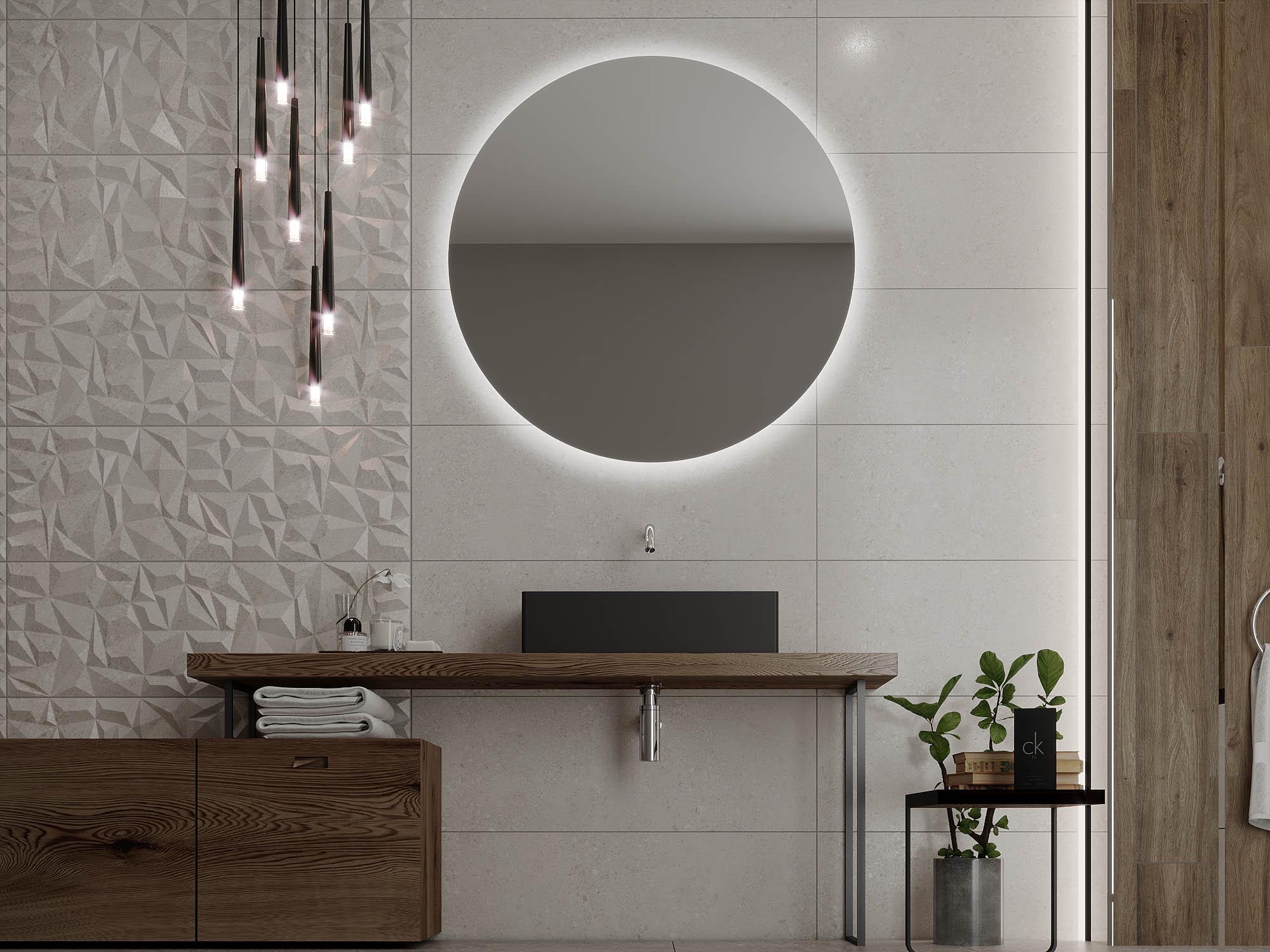 ᐉ Зеркало Dim Dzerkal PAMIA с LED-подсветкой 80х80 см (13146) • Купить ...