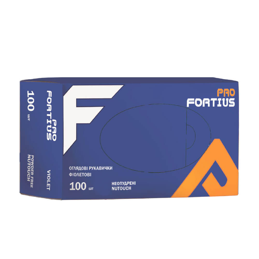 ᐉ Перчатки нитриловые нестерильные Fortius Pro Фиолетовый (12048781)