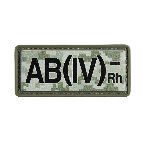 ᐉ Шеврон M-Tac группа крови AIV Rh- четвертая отрицательная 4 PVC 25х60 ...