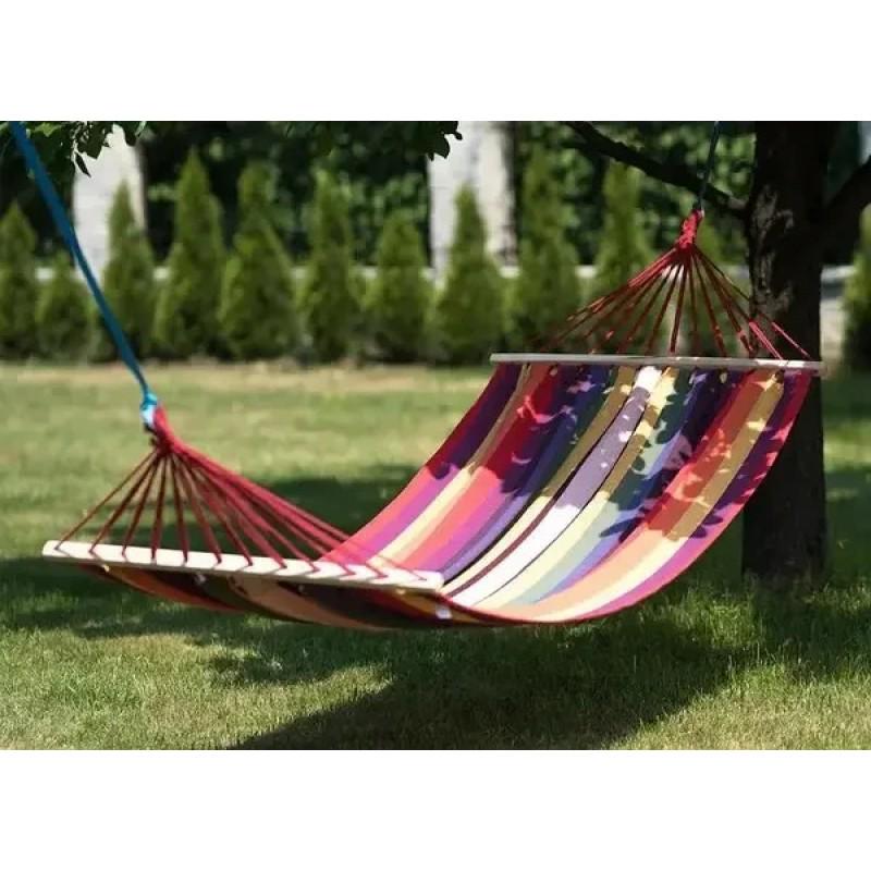 ᐉ Гамак підвісний для саду 200x120 см Червоний (86234) • Краща ціна в ...