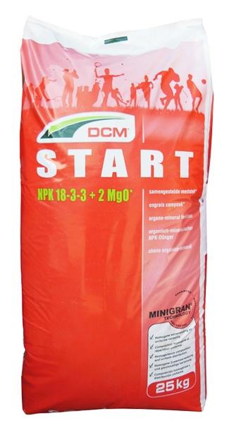 ᐉ Удобрение органо-минеральное для газона DCM Start 18.3.3+ME весна 3 месяца 25 кг