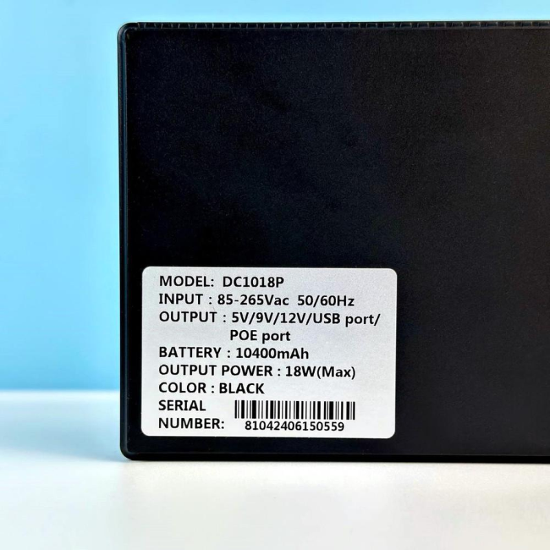 ᐉ Повербанк UPS для роутера DC1036P 10400 mAh DC 5V/9V/12V Чорний ...
