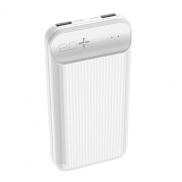 ᐉ УМБ PowerBank Hoco New Joy J52A 20000mAh |2USB, 2A| white • Краща ...