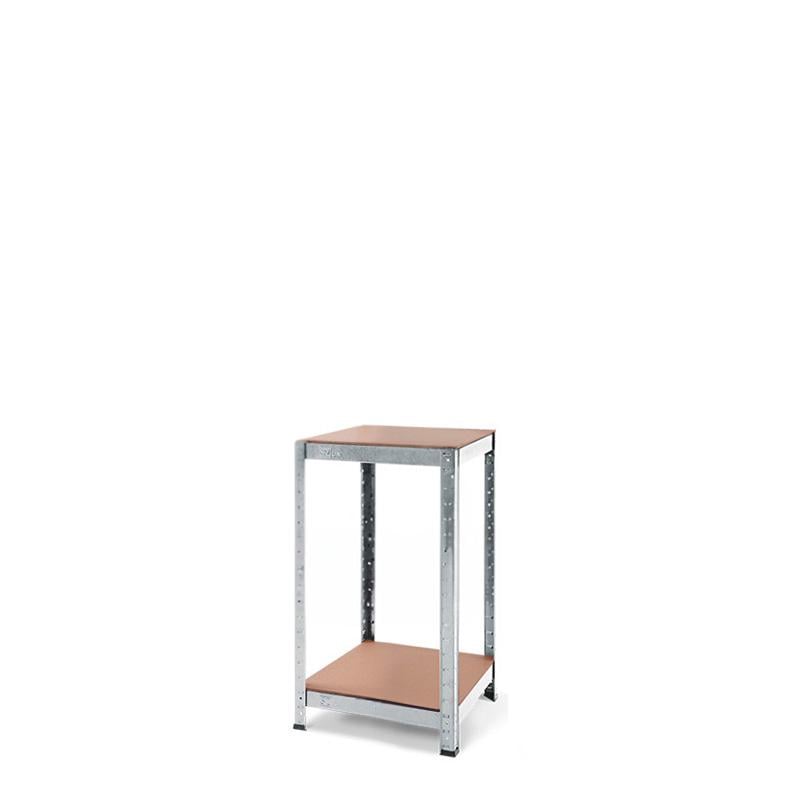 ᐉ Стеллаж металлический БОНА 90х40х40 см оцинкованный на 2 полки из МДФ ...