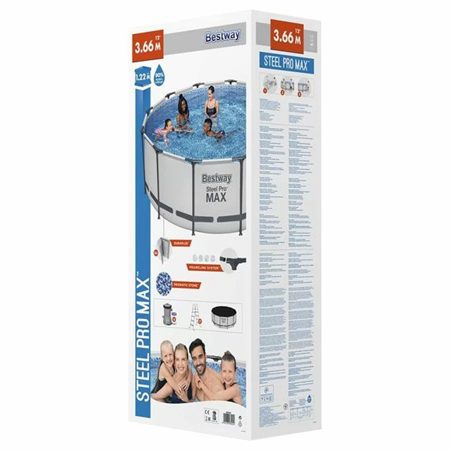 ᐉ Басейн каркасний Bestway 56420 з картриджним фільтром тентом і ...
