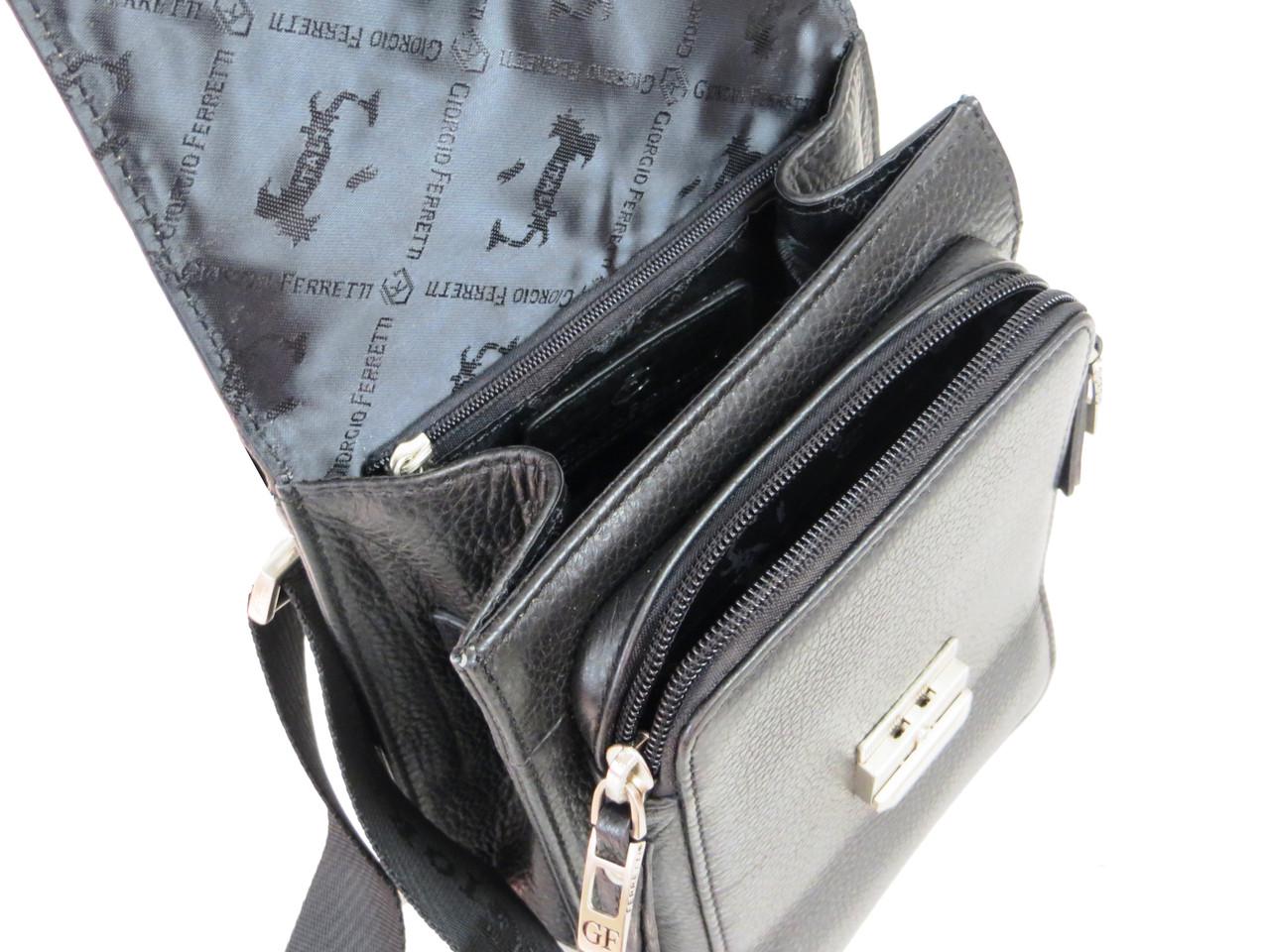 ᐉ Барсетка шкіряна чоловіча Giorgio Ferretti EF053 Чорний • Краща ціна в Києві, Україні • Купити ...