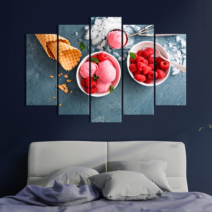 ᐉ Настінний декор Кульки вершкового морозива зі смаком малини 187x119 см (A365-5) • Краща ціна в ...