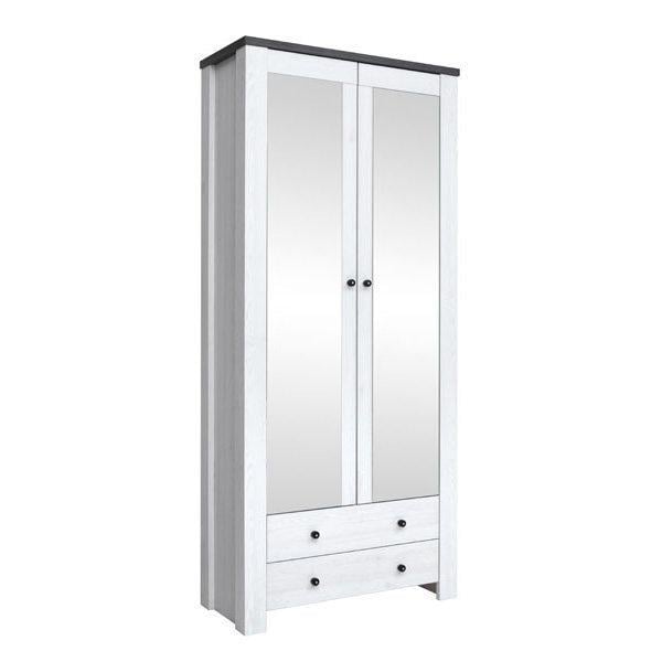 ᐉ Шкаф распашной Gerbor 2D2S Антверпен 2 из ДСП Ясень снежный/Дуб мореный • Купить в Киеве ...