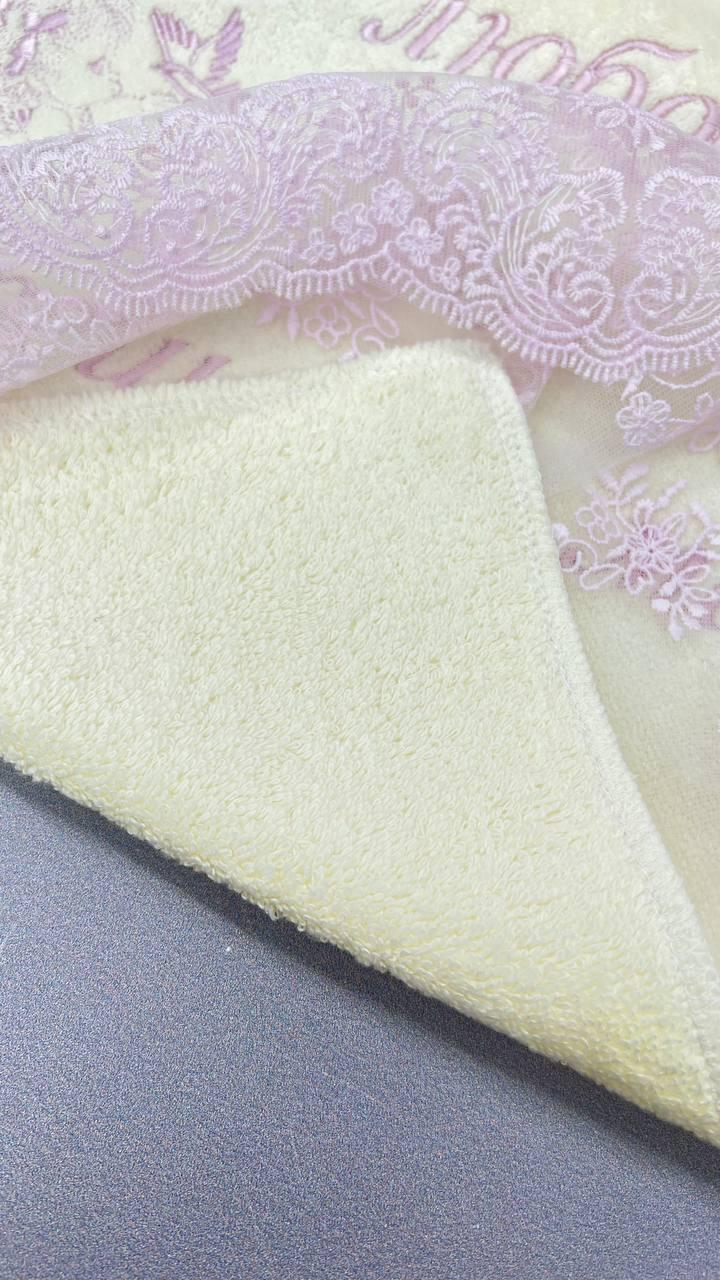 ᐉ Крыжма Specialday из премиум-махры 100х100 см Розовый/Айвори • Купить ...