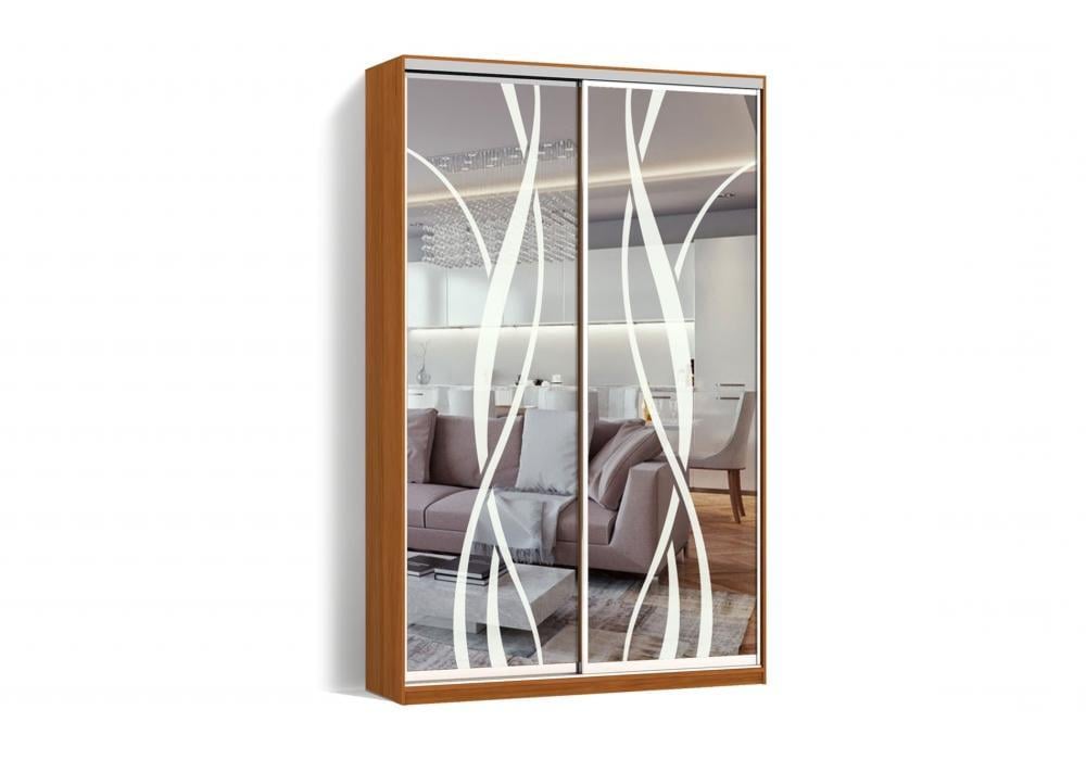 ᐉ Шафа купе Luхe 2 двері Піскоструй Піскоструй малюнок 9 44 Cls Iv 1900х2000х450 мм Вільха