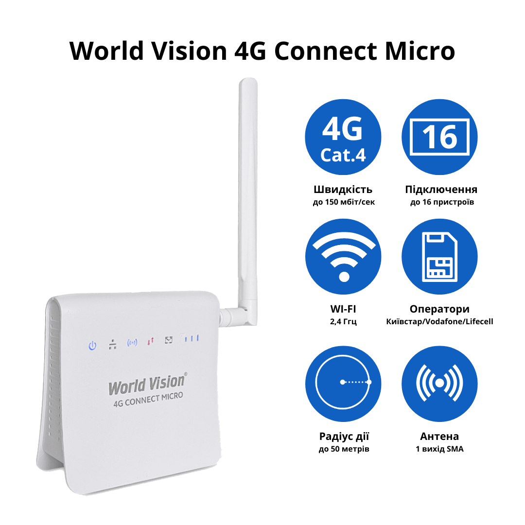ᐉ Wi-Fi роутер World Vision 4G Connect Micro • Купить в Киеве, Украине ...