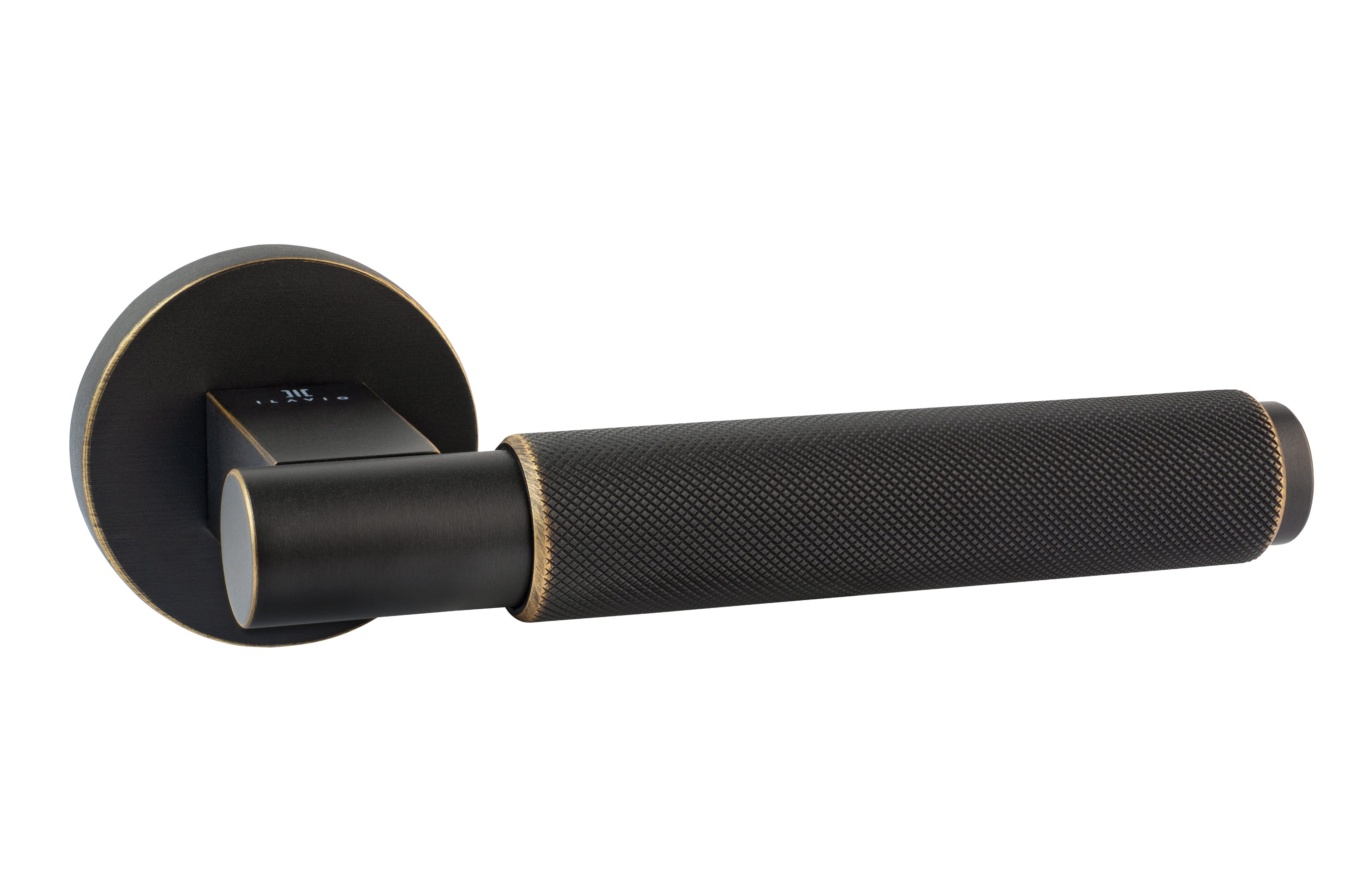 ᐉ Ручка дверна Ilavio 2411 на круглій розетці Темна бронза (14756709 ...