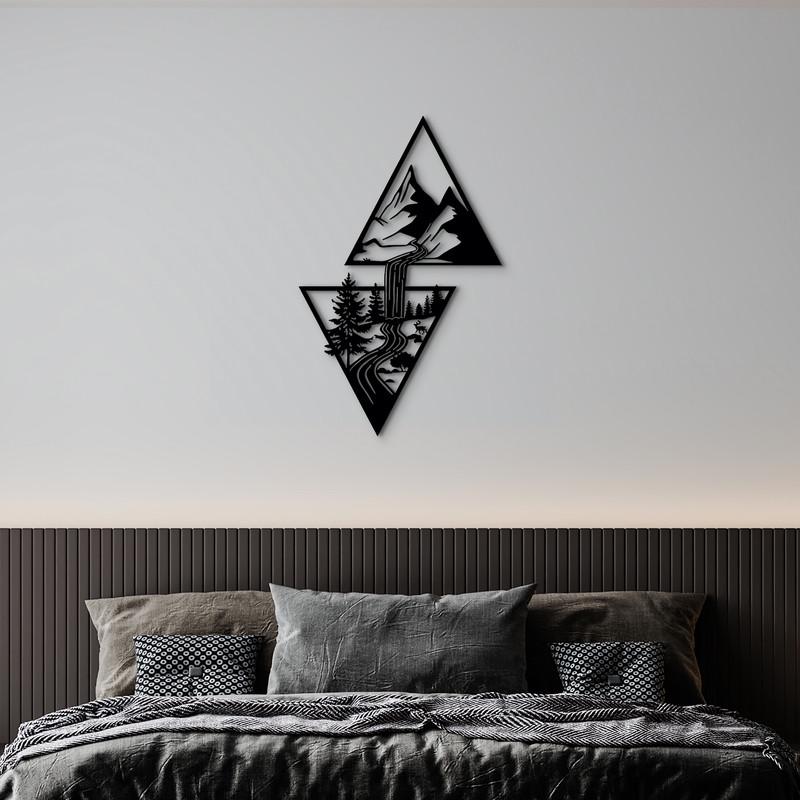 ᐉ Панно Гори і ліс з дерева 40х25 см 0006 40 і 25 • Краща ціна в Києві Україні • Купити в