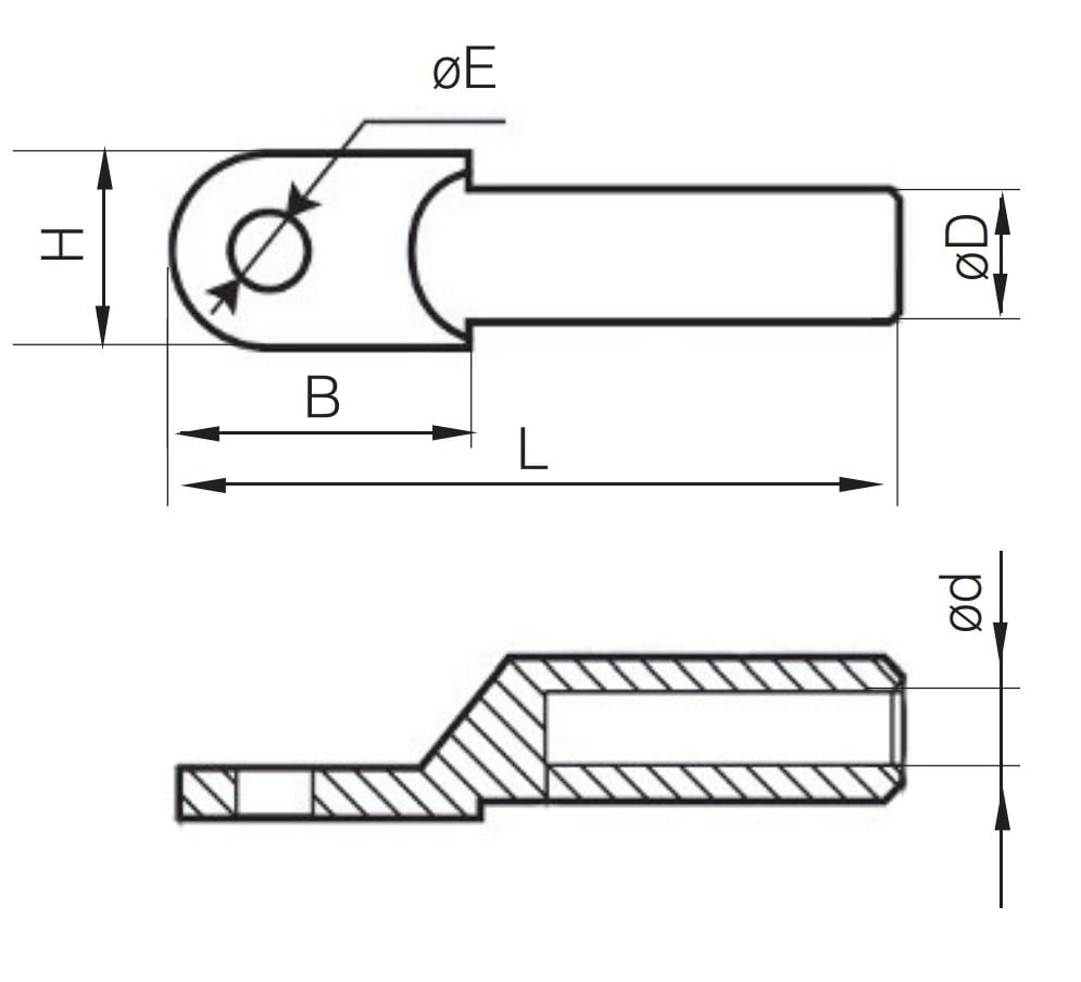 ᐉ Накінечник мідний Technosystems Jg 35 6 5500492 • Краща ціна в
