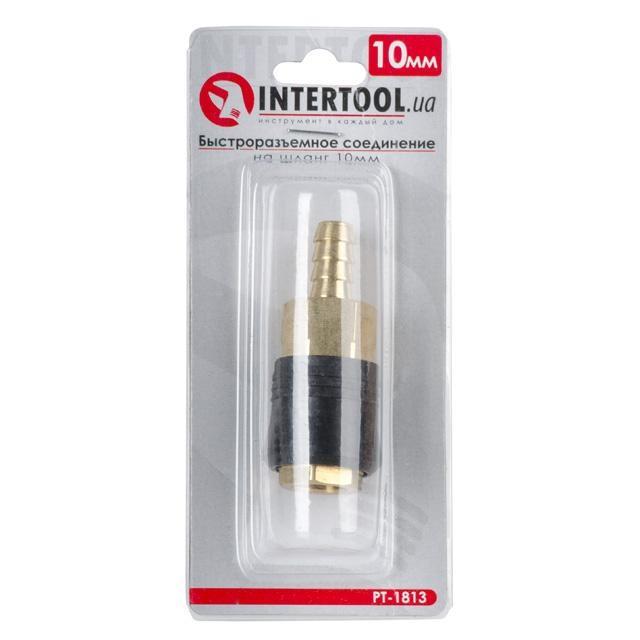 ᐉ З'єднання з латуні універсальне швидкороз'ємне 10 мм з накладкою INTERTOOL PT-1813 (3-9-PT ...