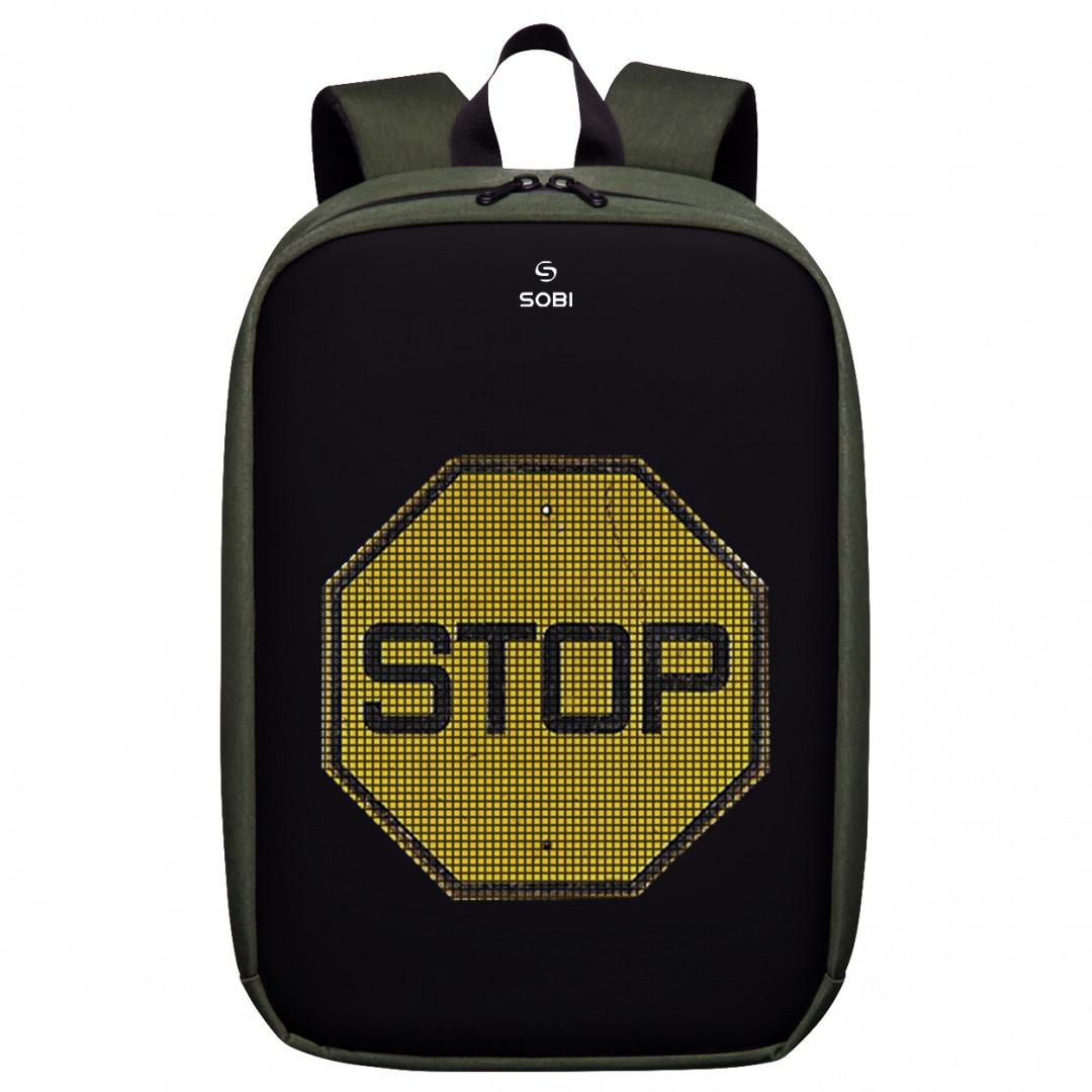 ᐉ Рюкзак Sobi Pixel Max SB9703 с LED экраном Green