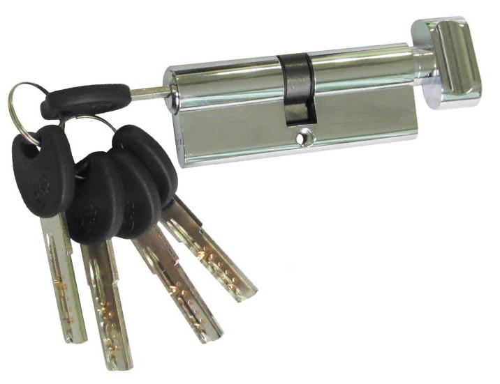 ᐉ Цилиндровый механизм USK ZC-80 40x40 ключ/поворотник Никель