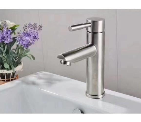 ᐉ Смеситель для умывальника Solone EZA1-B090 однорычажный Нержавеющая сталь • Купить в Киеве ...