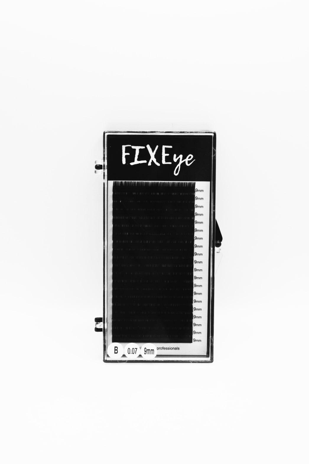 Вії для нарощування FIXEye HYLON LASH 20 ліній B-0,07 мм 9 мм Чорний ...
