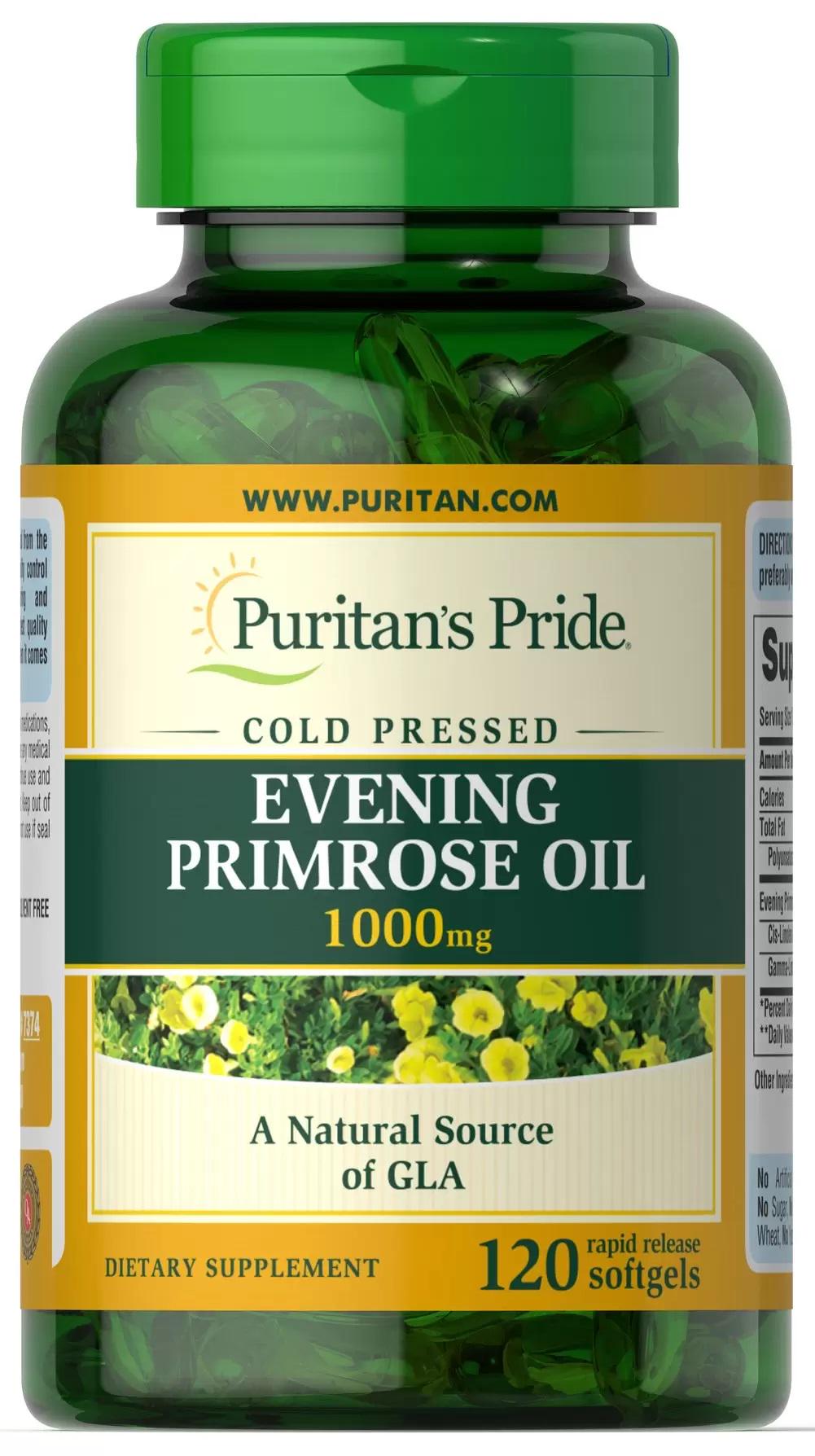 ᐉ Масло примули Puritans Pride Evening Primrose Oil 120 капсул 1000 мг ...