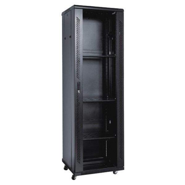 ᐉ Шафа серверна підлогова Kingda 19" 42U 600x1000 мм RAL 9004 (KD-002 ...