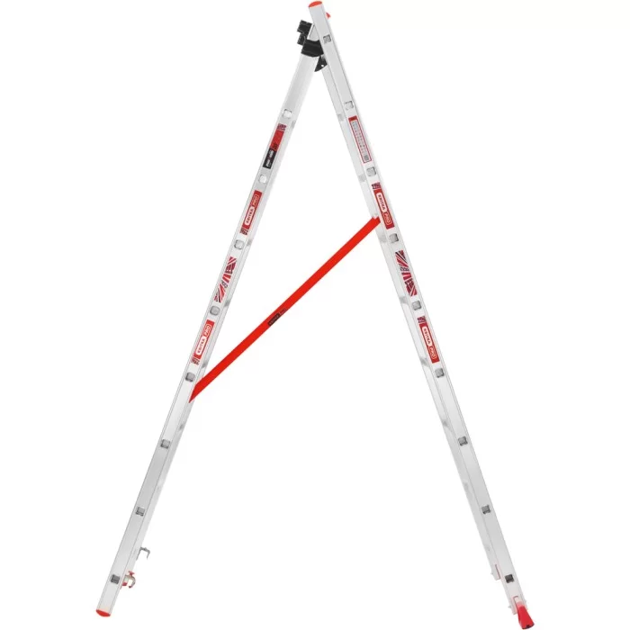 ᐉ Драбина алюмінієва КВІТКА PRO 3-х секційна 3х9 сходинок (110-9309) • Краща ціна в Києві ...