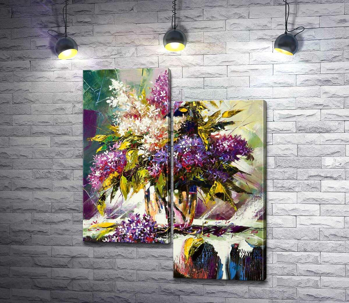 ᐉ Модульная картина ArtPoster Контрастные оттенки в букете сирени 40x51 ...
