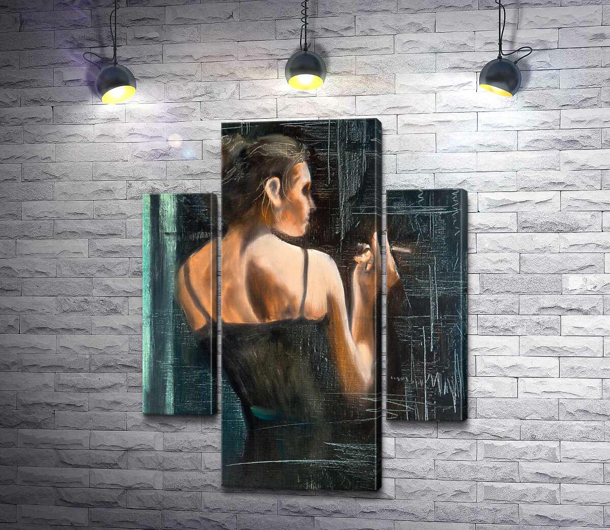 ᐉ Модульная картина ArtPoster Профиль женщины, курящей сигарету 103x130 ...