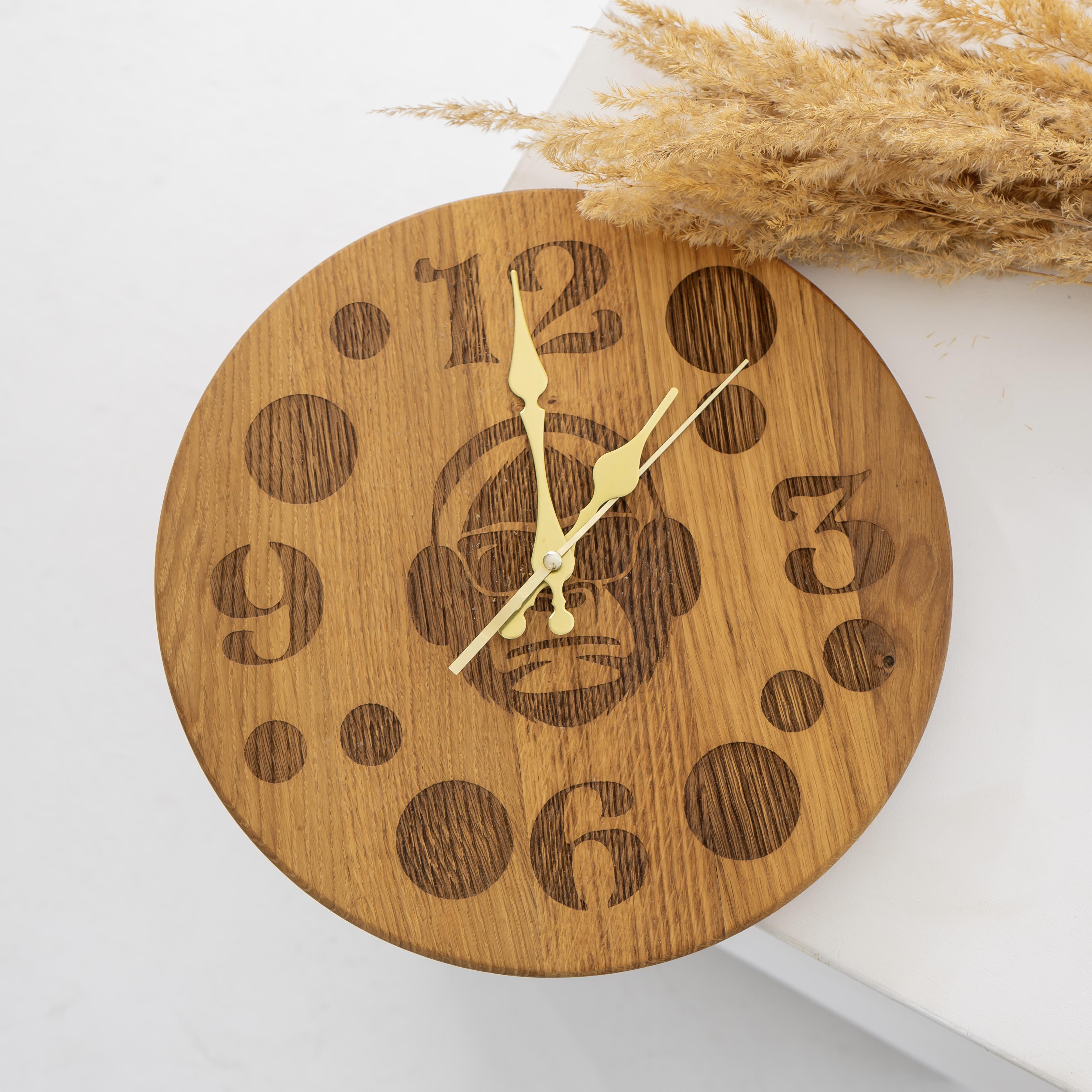 ᐉ Годинник настінний з дерева Sound з гравіюванням • Краща ціна в Києві Україні • Купити в Епіцентр