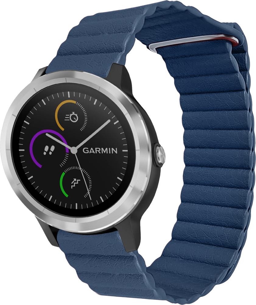 ᐉ Ремінець шкіряний Genis для Garmin Vivoactive 3 Blue (26487-28 ...